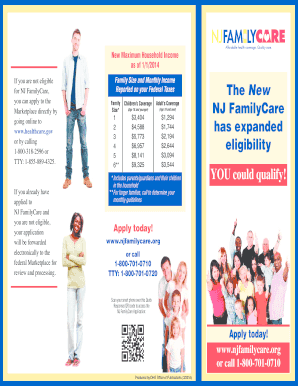 Fillable Online nj NJ Family Care Brochure ( English) - State of New ...