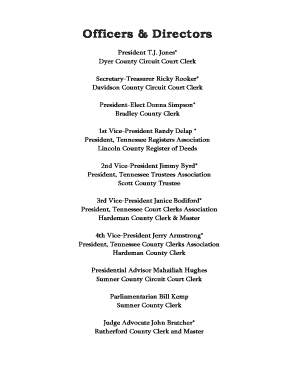 Fillable Online directors registers form Fax Email Print - pdfFiller