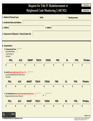 Fillable Online reginfo Request for Title IV Reimbursement Fax Email ...