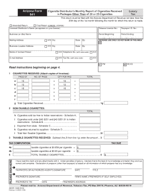 Fillable Online azdor Arizona Form 841 Fax Email Print - pdfFiller