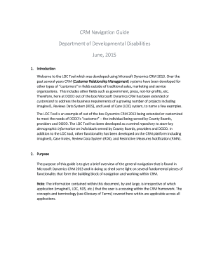 Fillable Online dodd ohio CRM Navigation Guide Department of ...