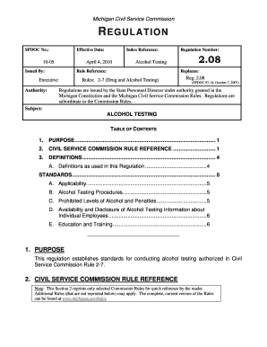 Fillable Online michigan Alcohol Testing - michigan Fax Email Print ...