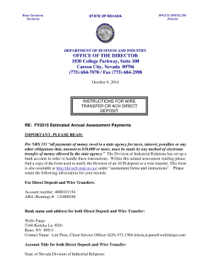 Fillable Online Fillable Wire ACH Letter Fax Email Print - pdfFiller