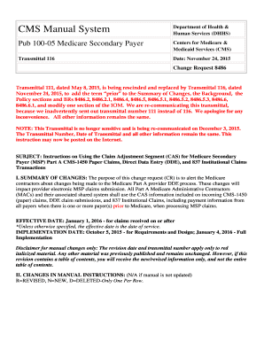 Fillable Online cms Change Request 8486 - cms Fax Email Print - pdfFiller