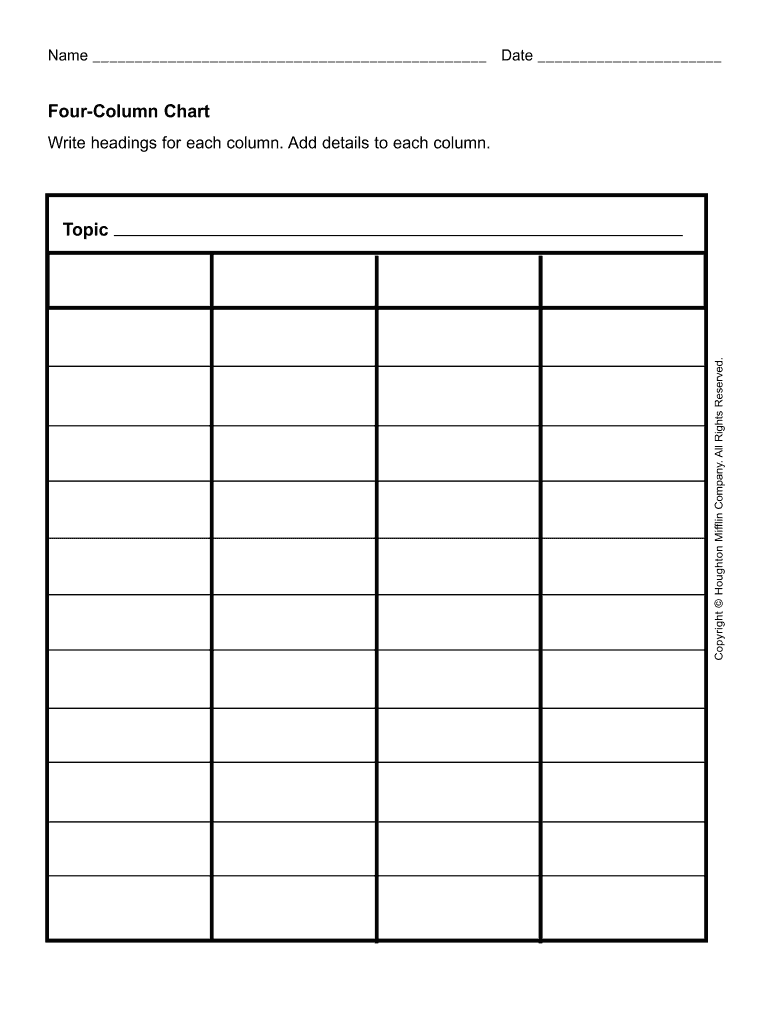 Table Chart Template Fill Online Printable Fillable Blank PdfFiller