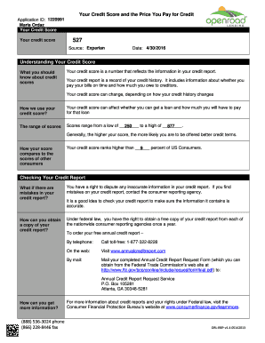 Fillable Online Your Credit Score and the Price You Pay for Credit Fax ...