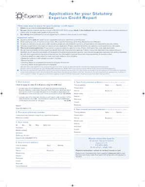 Experian Application Form - Fill Online, Printable, Fillable, Blank ...