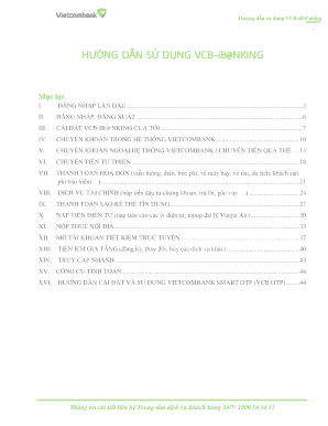 Fillable Online H??ng d?n s? d?ng VCB-iB@nking - Vietcombank Fax Email Print - pdfFiller
