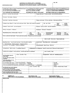 Fillable Online cdc Application for visa (stay de up to three months ...