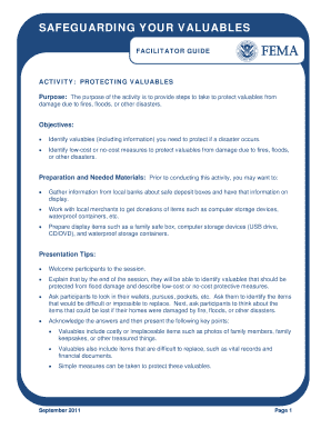 Safeguarding Your Valuables - Fill Online, Printable, Fillable, Blank ...