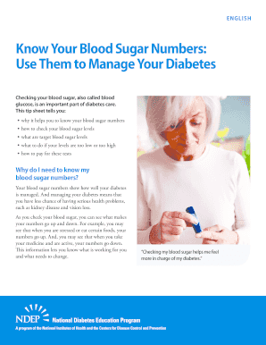 Fillable Online Know Your Blood Sugar Numbers - niddk.nih.gov ...