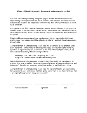 Fillable Online Waiver of Liability, Indemnity Agreement, and ...