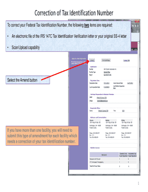 Fillable Online odh ohio Correction of Tax Identification Number Fax ...