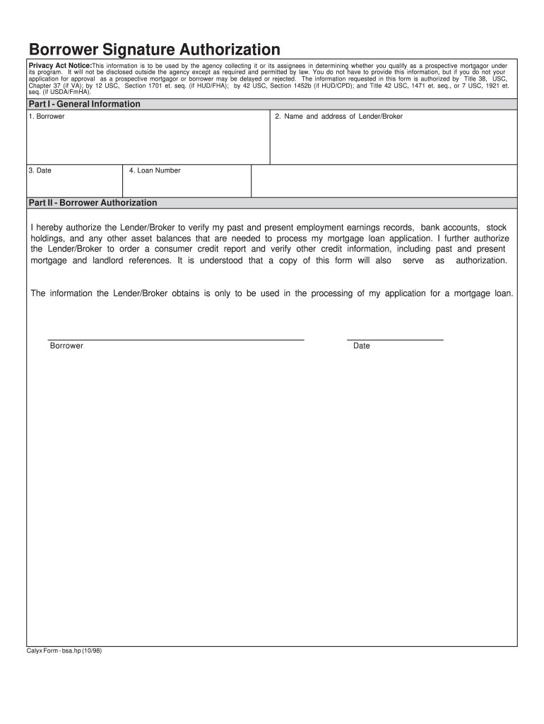 Borrower s Authorization Form Pdf 2020 2022 Fill And Sign Printable 
