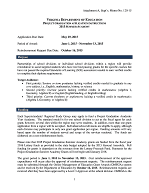 Fillable Online doe virginia PROJECT GRADUATION APPLICATION ...