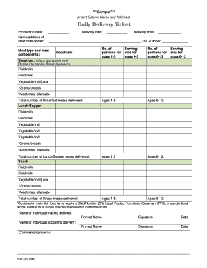 Fillable Online Sample caterer delivery ticket KS 33016docx Fax Email ...
