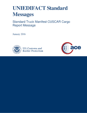 Fillable Online cbp CUSCAR Customs Cargo Report Message Fax Email Print ...