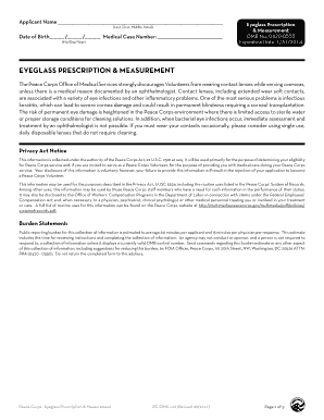 Fillable Online reginfo Fillable Prescription for Eyeglasses Form Fax ...