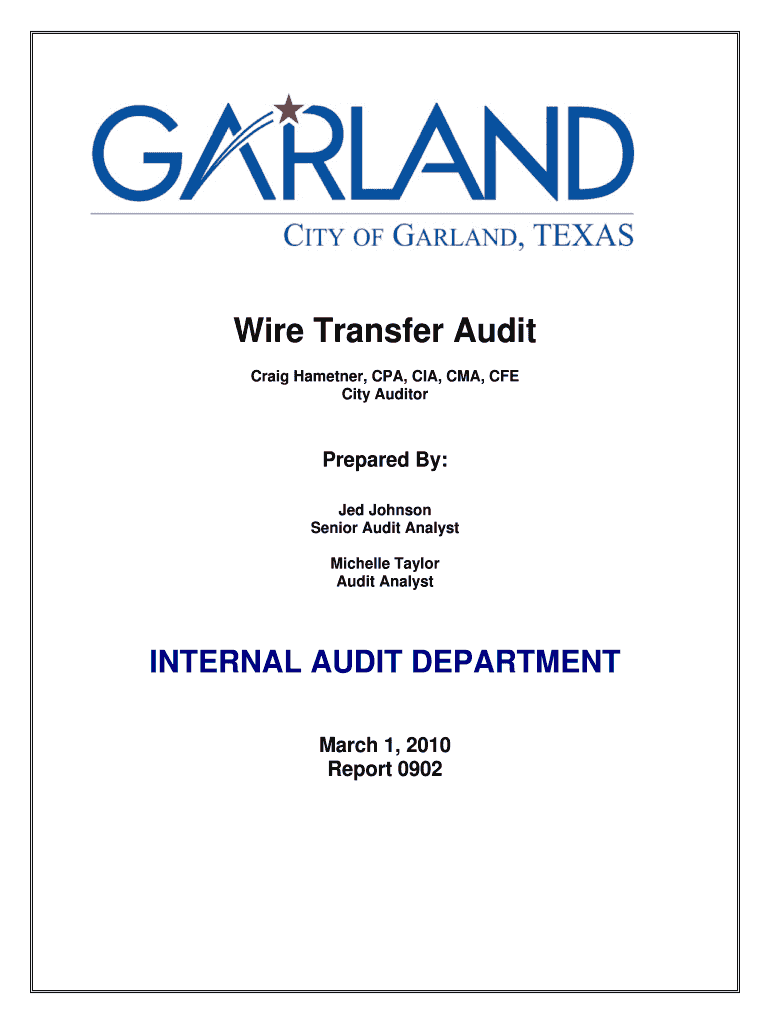 Fillable Online Wire Transfer Audit Fax Email Print - pdfFiller