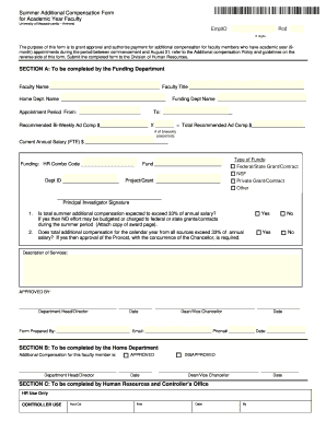 Fillable Online umass Summer Additional Compensation Formdoc Fax Email ...