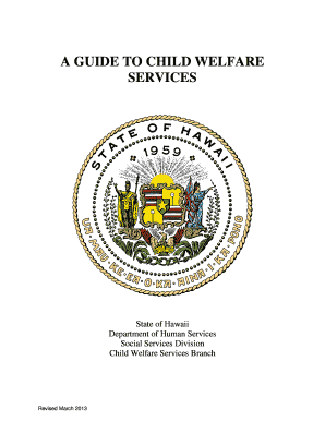Fillable Online A GUIDE TO CHILD WELFARE SERVICES - Hawaii - Department ...