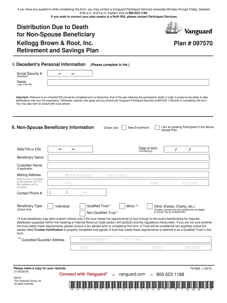 Fillable Online Summary Plan Description (SPD) - Vanguard - Retirement ...