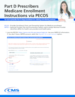 Fillable Online cms hhs Part D Prescribers Medicare Enrollment ...