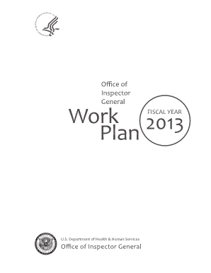 Oig Work Plan 2013 - Fill Online, Printable, Fillable, Blank | pdfFiller