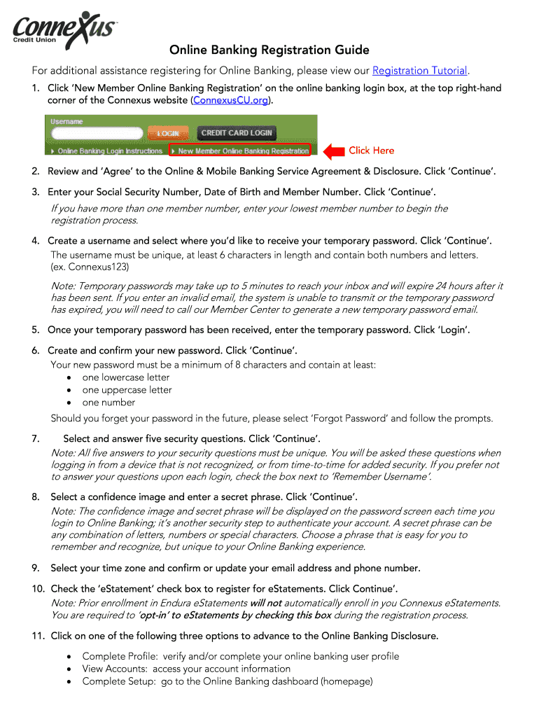 Fillable Online Online Banking Registration Guide Fax Email Print ...