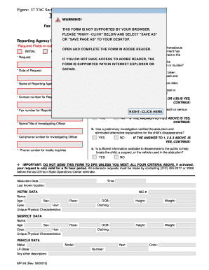 Fillable Online dps texas Amber Alert Request Form Fax Email Print ...
