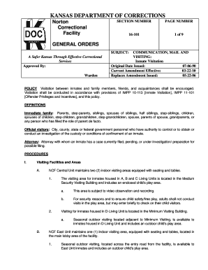 Fillable Online doc ks NCF - Kansas Department of Corrections - doc ks ...