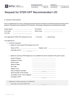 Fillable Online nyu STEMOPTRequestForm Fax Email Print - pdfFiller