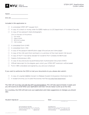 Fillable Online nyu STEMOPTApplicationcoverletter20160427 Fax Email ...
