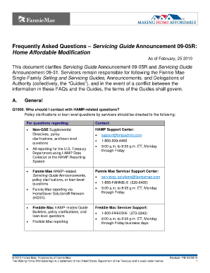 Fillable Online Home Affordable Modification Program FAQs - Fannie Mae ...