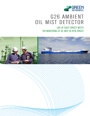 Fillable Online G26 Ambient Oil Mist Detector Green Instruments Fax ...