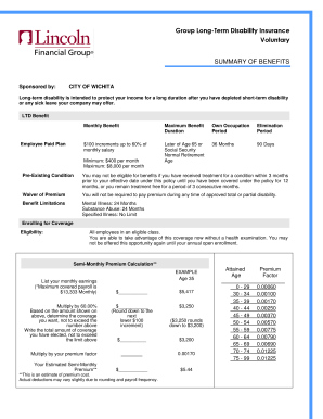 Fillable Online wichita Group Long-Term Disability Insurance Voluntary ...