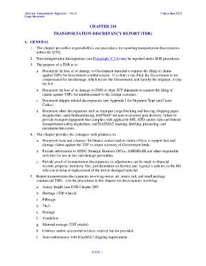Fillable Online transcom Transportation Discrepancy Report (TDR), Part ...