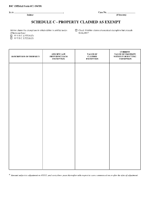 Fillable Online ilnb uscourts B6C (Official Form 6C) (04/10) - ilnb uscourts Fax Email Print ...