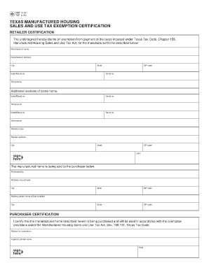 Fillable Online window state tx Texas Manufactured Housing Sales and ...