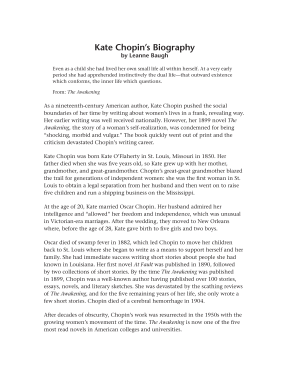 Fillable Online Kate Chopin's Biography - BC Learning Network Fax Email ...