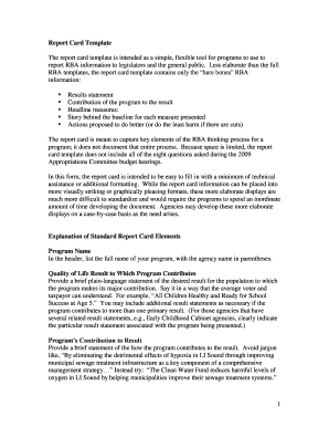 Fillable Online cga ct 1 Report Card Template The report card template ...