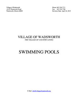Fillable Online villageofwadsworth Swimming pools - Wadsworth ...