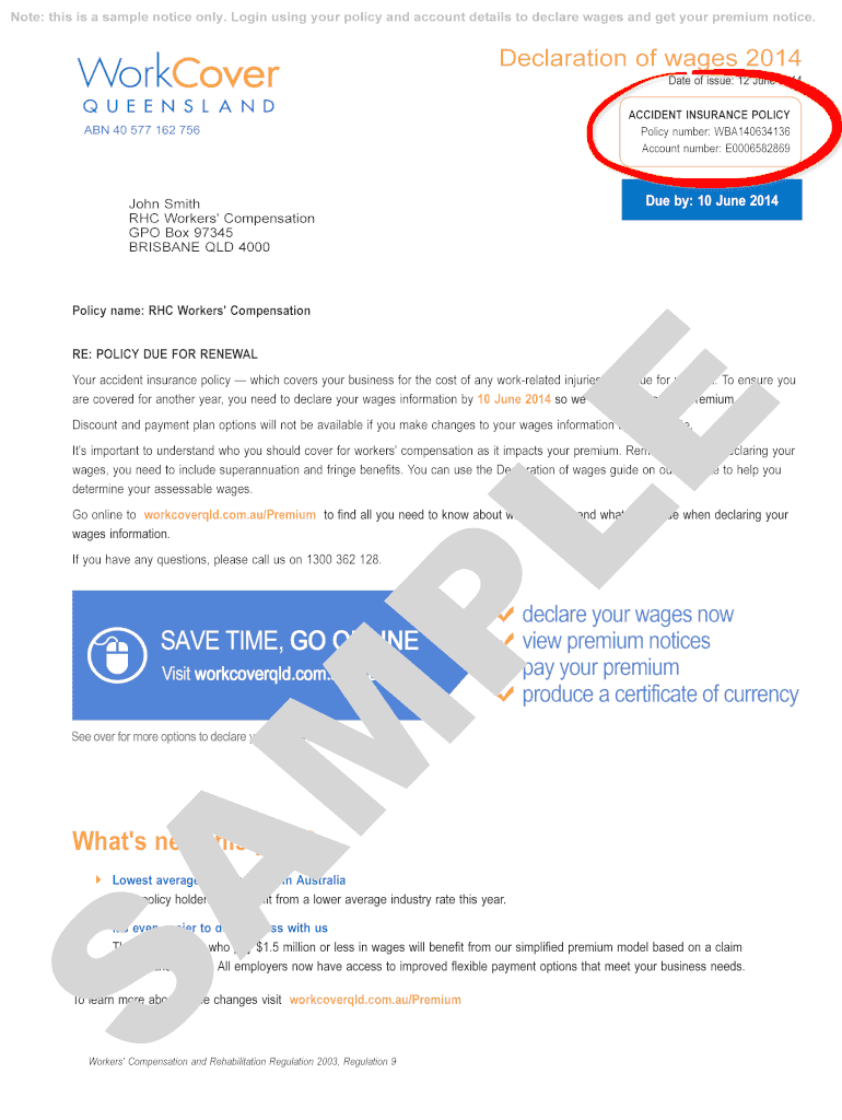 Fillable Online Declaration of wages Fax Email Print - pdfFiller