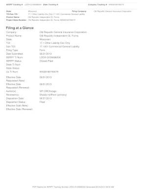 Fillable Online SERFF Tracking #: LDDXG129086204 State Tracking #: Company Tracking ...