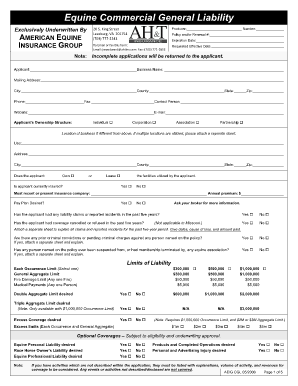 Fillable Online COMMERCIAL GENERAL LIABILITY SECTION - WIAA Fax Email ...