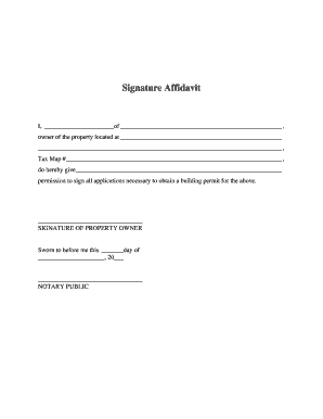 Fillable Online Signature Affidavit Fax Email Print - pdfFiller