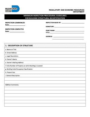 Fillable Online miamidade Revised Structural recertification formdocx ...