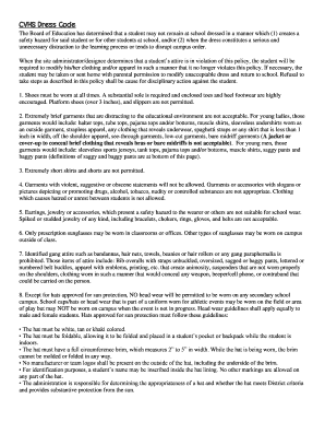 Fillable Online CVHS Dress Code Fax Email Print - pdfFiller