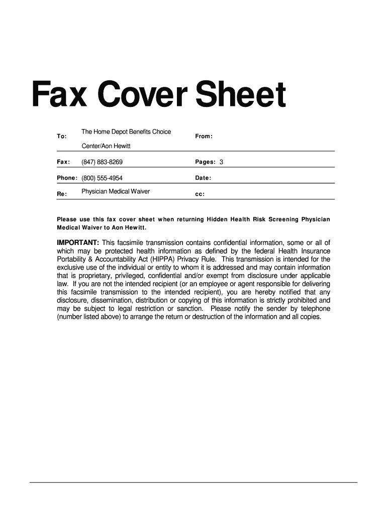 Printable Fax Cover Sheet With Confidentiality Statement Fill Online