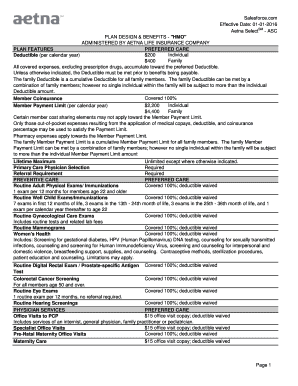 Fillable Online Aetna Select - ASC Fax Email Print - pdfFiller